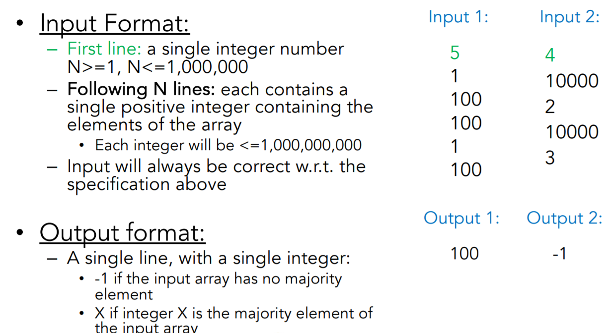Solved • Implement Majority Element Finding Using Algorithm