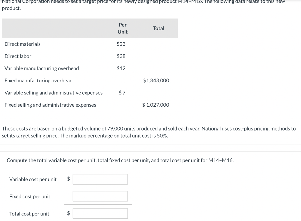 Solved Compute the desired ROI per unit for M14–M16. Desired | Chegg.com