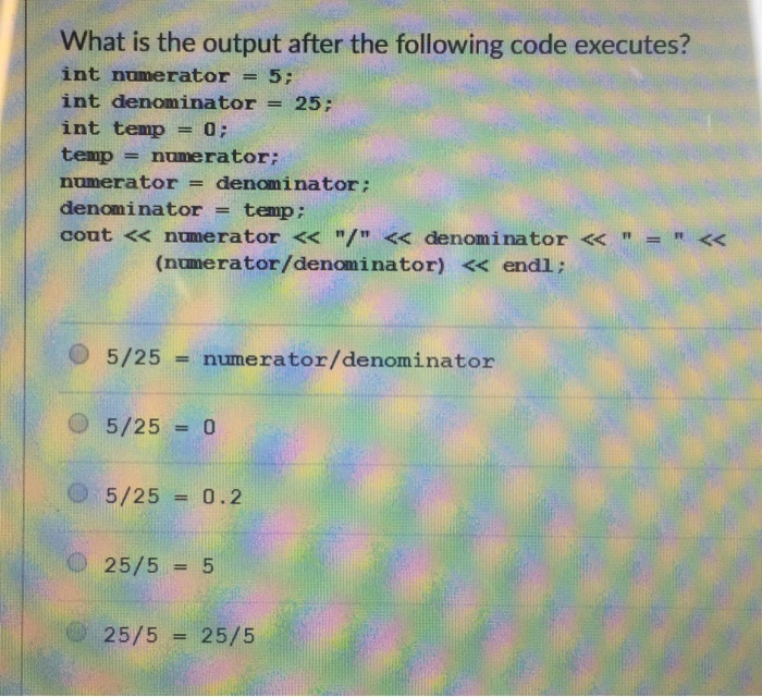 Solved What Is The Output After The Following Code Executes