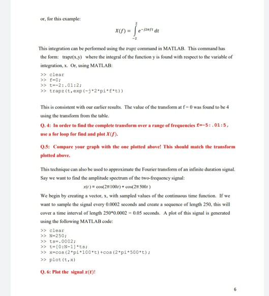 Solved Assign. 1: Evaluating Fourier Transforms with MATLAB | Chegg.com