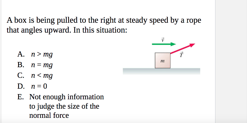 Solved A box is being pulled to the right at steady speed by | Chegg.com