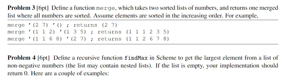 Solved Please write the codes for below questions in SCHEME | Chegg.com
