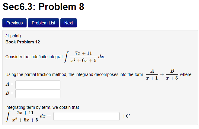 Solved Sec6.3: Problem 8 Previous Problem List Next (1 | Chegg.com