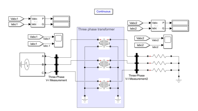 USING MATLAB 3 PHASE TRANSFORMER WYE-WYE RMS | Chegg.com