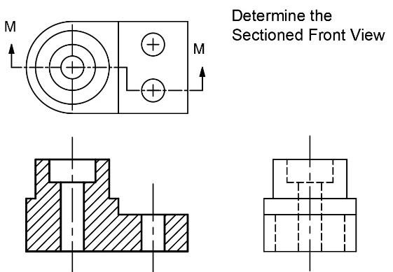 Solved DRAW A SECTIONAL FRONT VIEW. NOTE: the areas that | Chegg.com