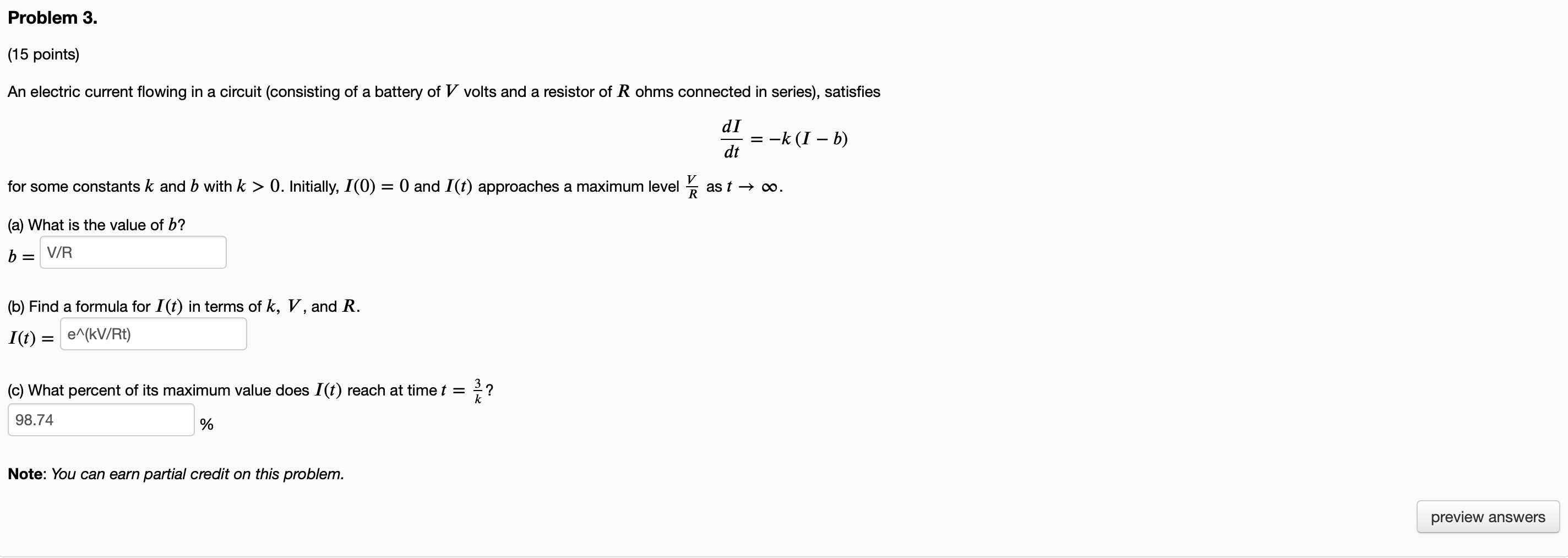 Solved Problem 3. (15 points) An electric current flowing in | Chegg.com
