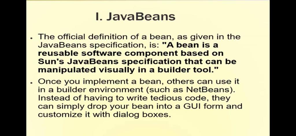 Solved JavaBeans Components You write a report the topic is | Chegg.com