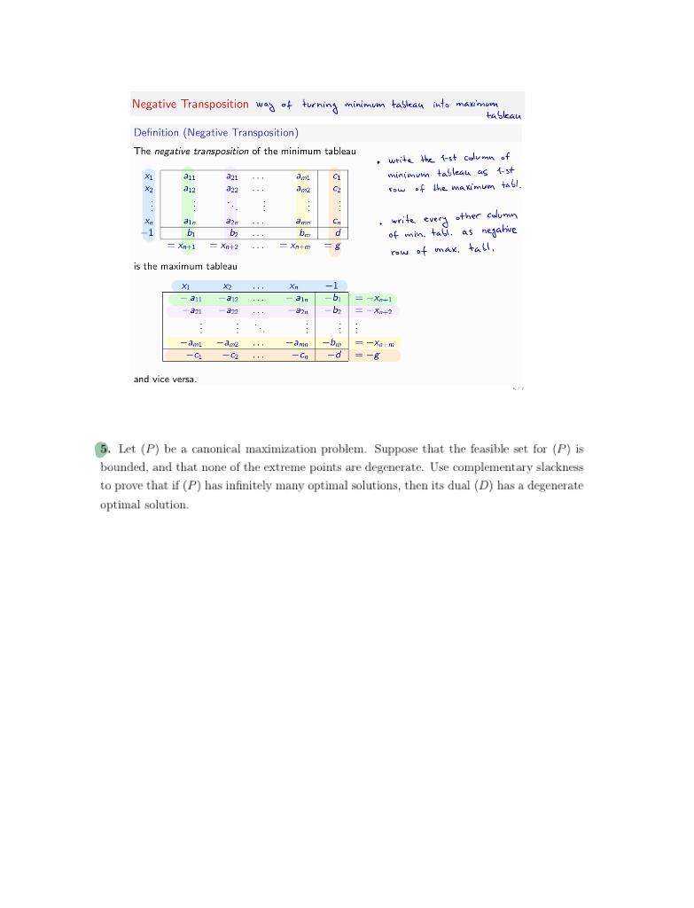 Solved Definition Negative Transposition The Negative 7017