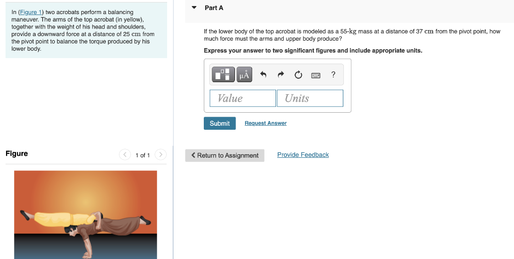 Solved In (Figure 1) two acrobats perform a balancing Part A | Chegg.com