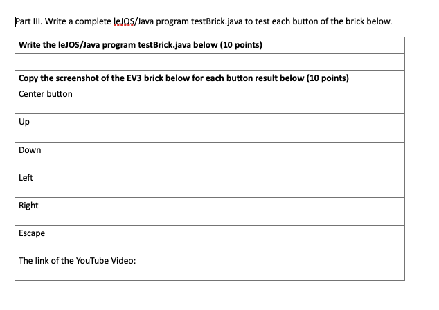Part III. Write a complete lelQS/Java program | Chegg.com