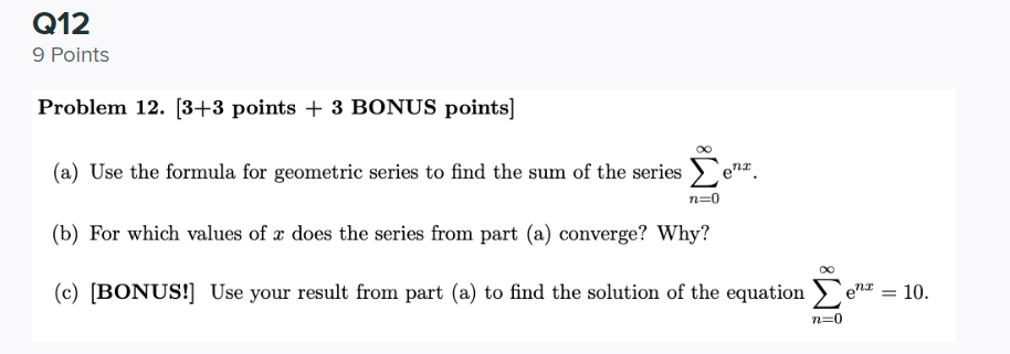 Solved Q12 9 Points Problem 12. [3+3 points + 3 BONUS | Chegg.com