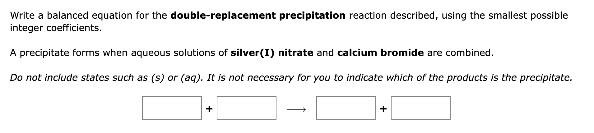 Solved Write a balanced equation for the double-replacement | Chegg.com