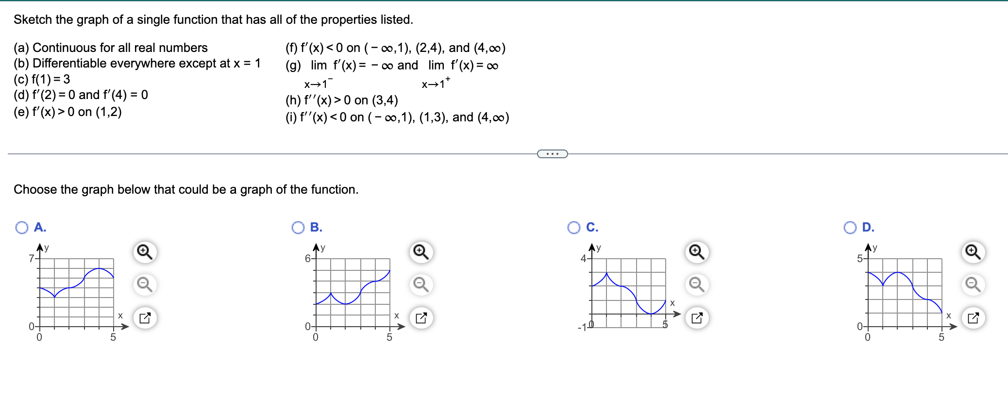 Solved Sketch the graph of a single function that has all of | Chegg.com