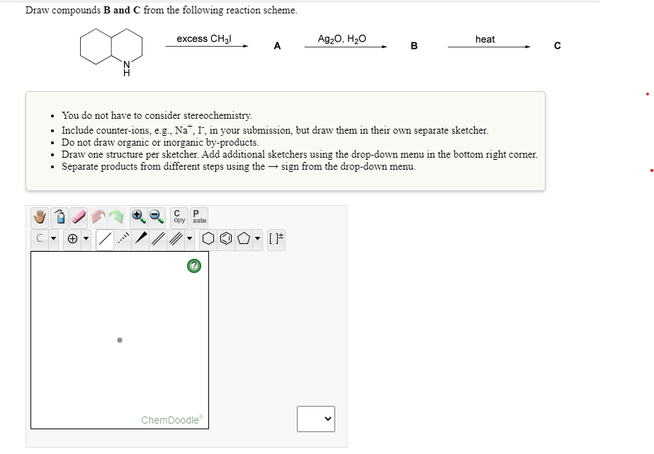 Solved Draw compounds B and C from the following reaction | Chegg.com