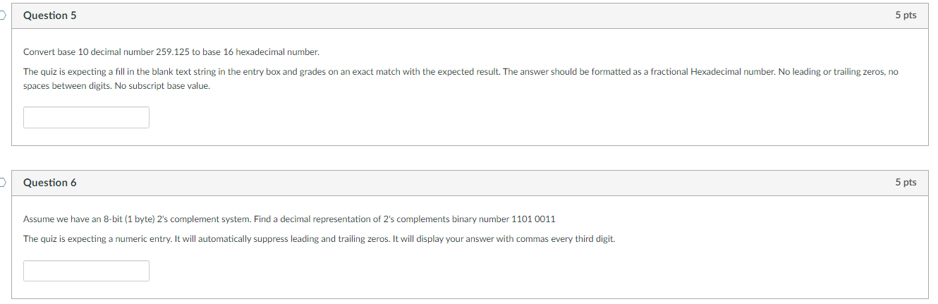 Solved Convert base 10 decimal number 259.125 to base 16 | Chegg.com