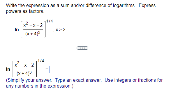 Solved Write the expression as a sum and/or difference of | Chegg.com