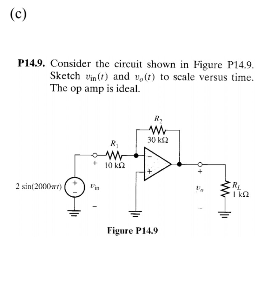 Solved P14.9. Consider the circuit shown in Figure P14.9. | Chegg.com