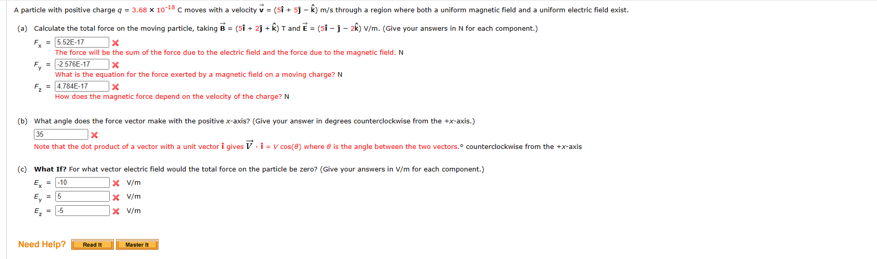 Solved A particle with positive charge q=3.68×10−18C moves | Chegg.com