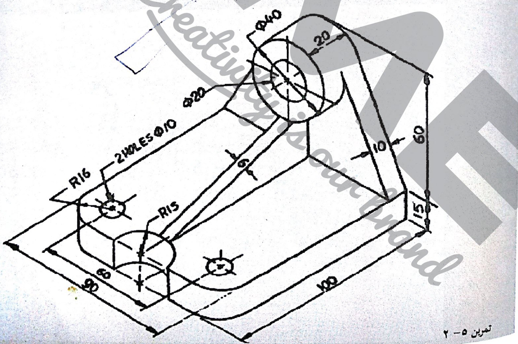 Solved Draw a freehand sketch (front, top, right views) of | Chegg.com