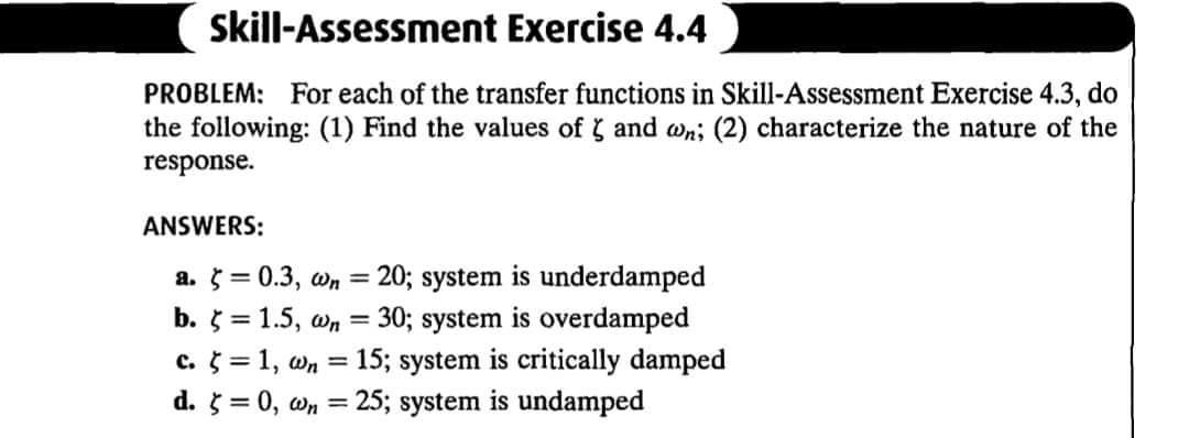 skill-Assessment Exercise 4.4 PROBLEM: For each of | Chegg.com