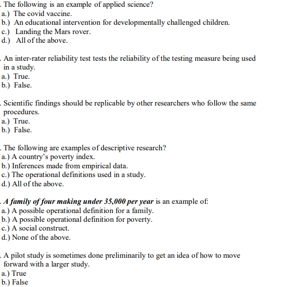 Solved Which of the following is not a type of scale used in | Chegg.com