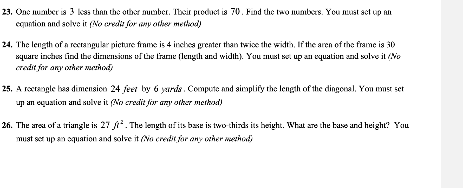 Solved 23. One number is 3 less than the other number. Their | Chegg.com