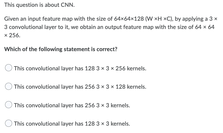 Solved This question is about CNN. Given an input feature | Chegg.com