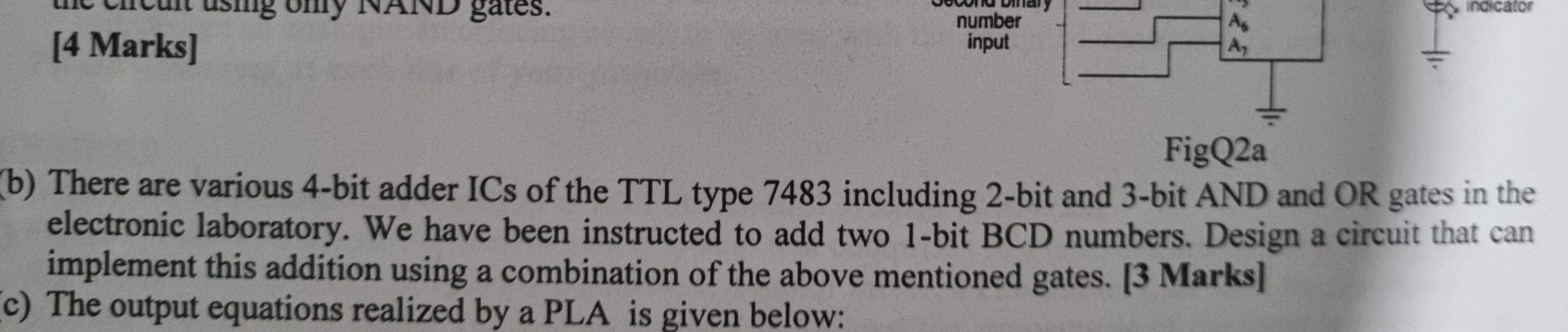b) There are various 4-bit adder ICs of the TTL type | Chegg.com