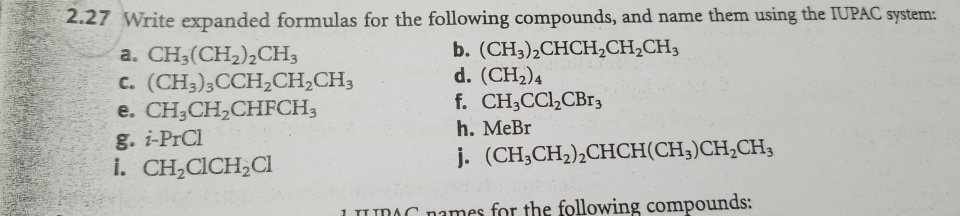 Solved 2.27 Write expanded formulas for the following | Chegg.com