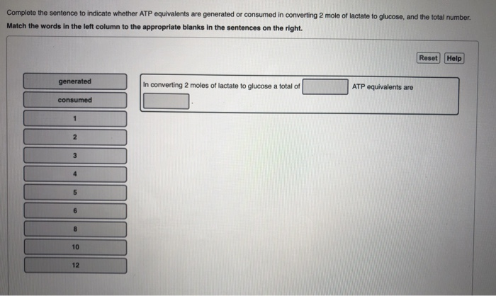 Solved Complete the sentence to indicate whether ATP | Chegg.com