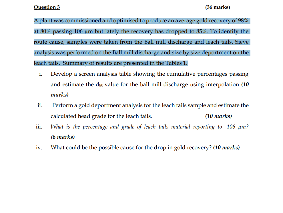 Solved A plant was commissioned and optimised to produce an | Chegg.com
