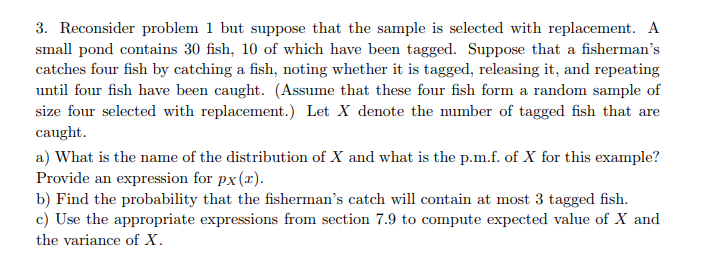 Solved 3. Reconsider problem 1 but suppose that the sample | Chegg.com