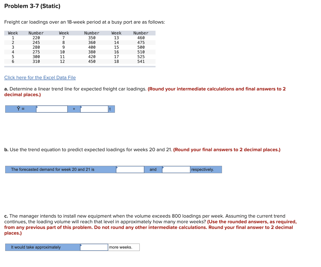 Solved Problem 3-7 (Static)Freight car loadings over an | Chegg.com