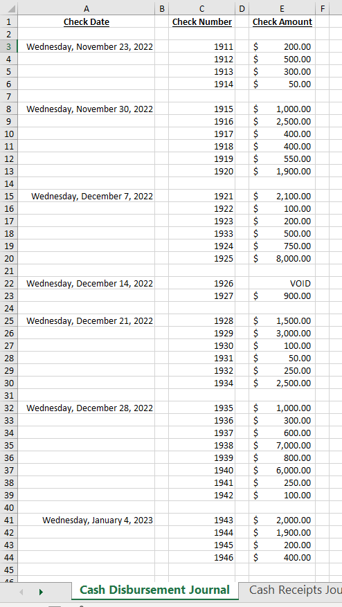 Solved Date Deposit Amount \begin{tabular}{l|ll} Sunday, | Chegg.com