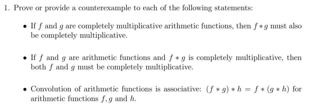 Solved 1. Prove or provide a counterexample to each of the | Chegg.com
