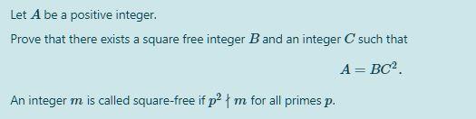 Solved Let A be a positive integer. Prove that there exists | Chegg.com
