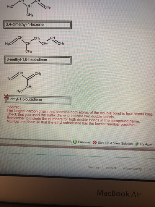 Solved Name the following Alkenes using systematic names. I | Chegg.com