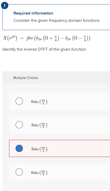 Solved Required information Consider the given frequency | Chegg.com