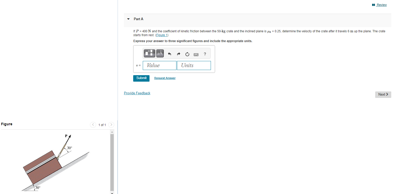 Solved If P=400 N and the coefficient of kinetic friction | Chegg.com