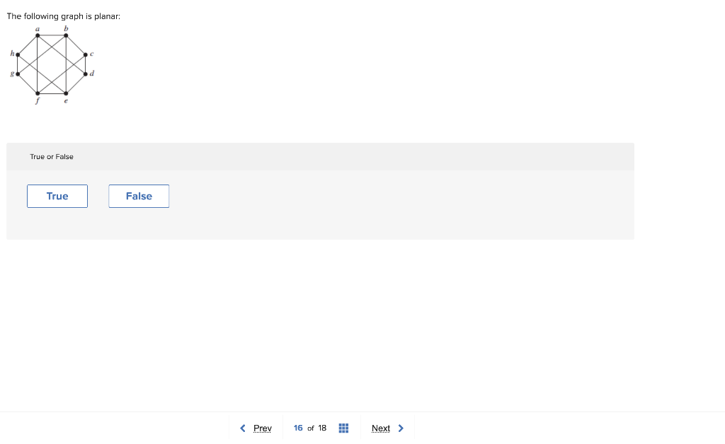 Solved The following graph is planar: | Chegg.com
