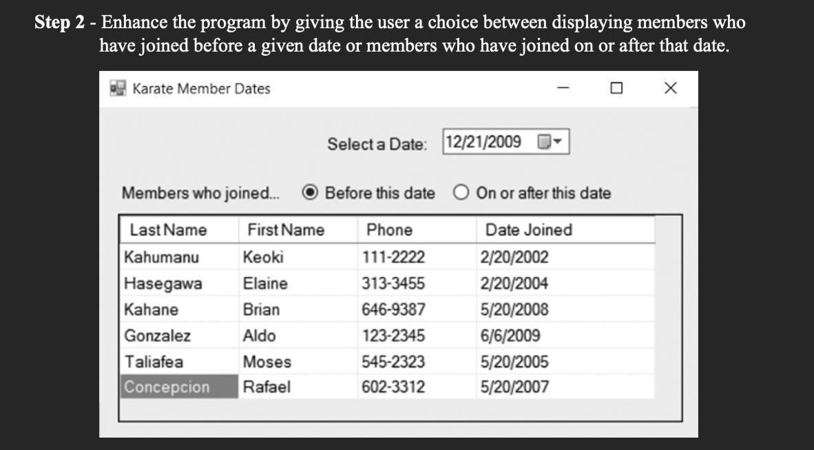 Solved Project 1 - Use SQL (see Chapter 12) Windows Forms | Chegg.com