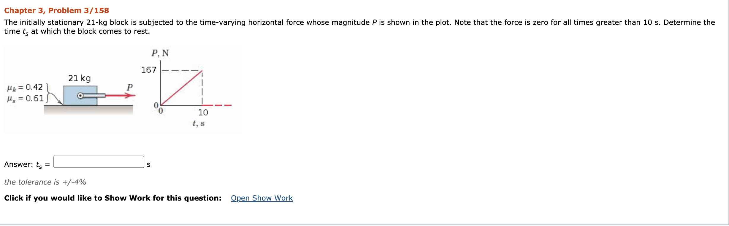Solved Chapter 3, Problem 3/158 The initially stationary | Chegg.com