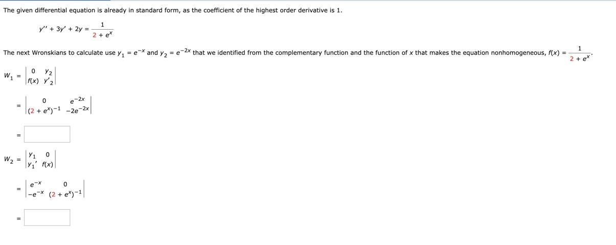 Solved The given differential equation is already in | Chegg.com