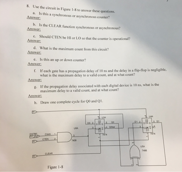Solved 8. Use the circuit in Figure 1-8 to answer these | Chegg.com