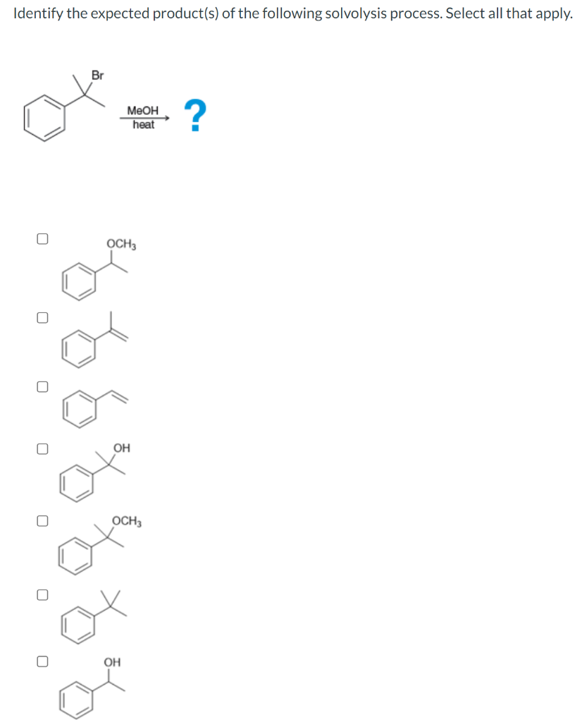 Solved Identify the expected product(s) of the following | Chegg.com