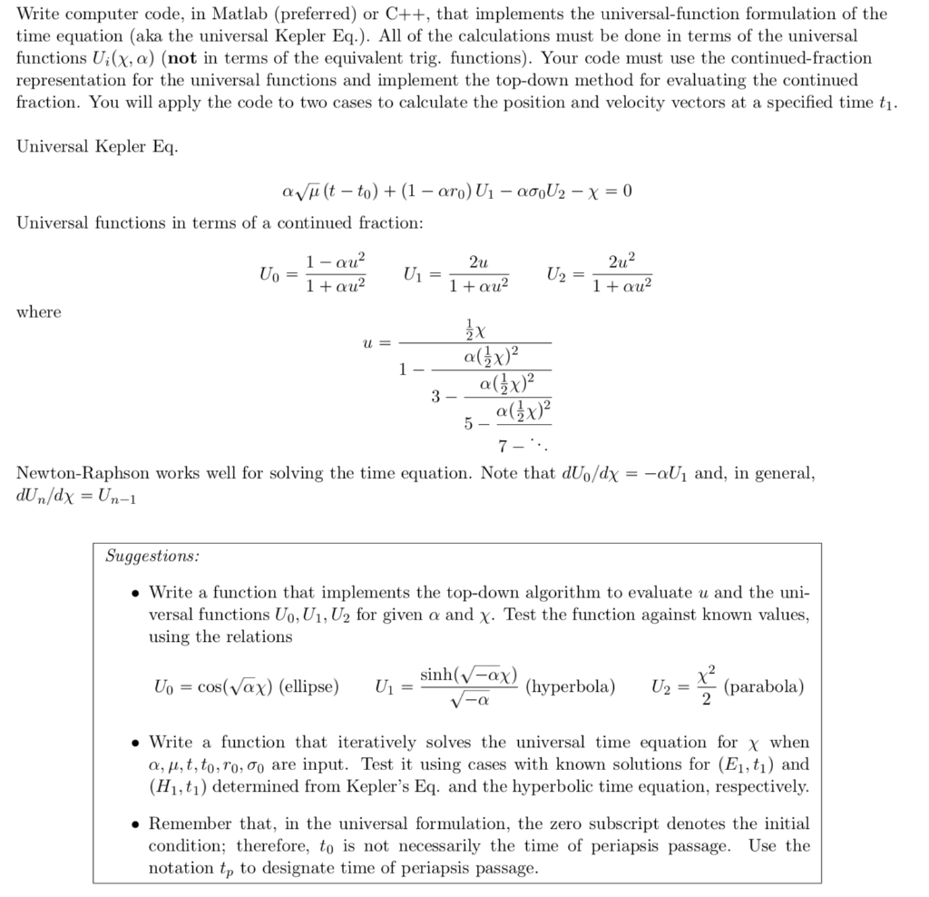 Write Computer Code In Matlab Preferred Or C