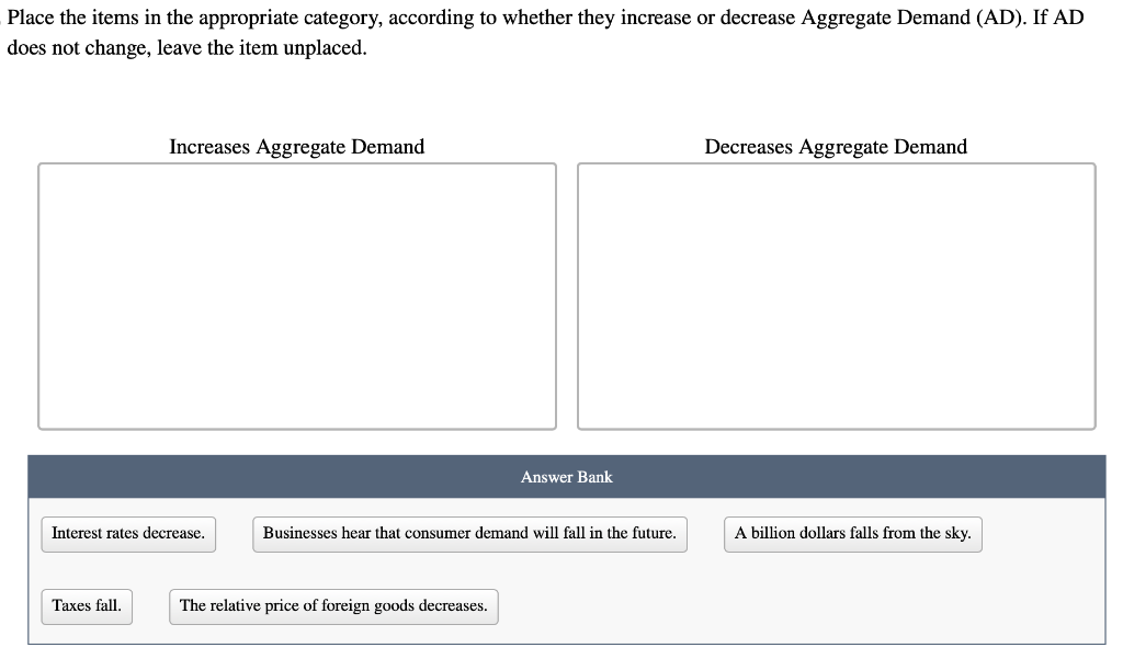 Solved Place the items in the appropriate category, | Chegg.com