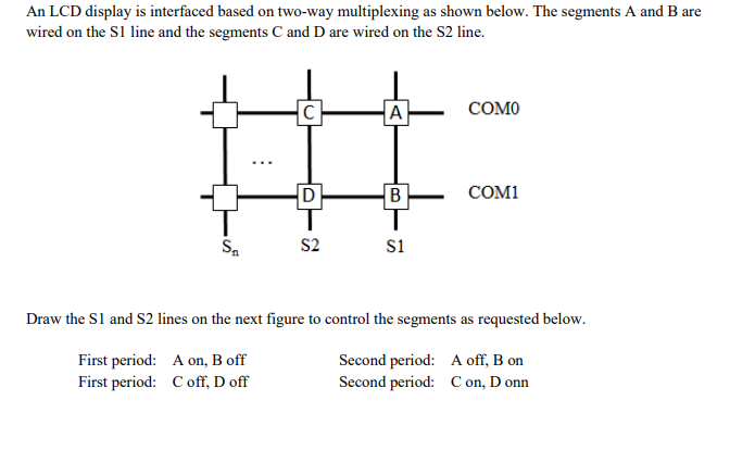 An LCD display is interfaced based on two-way | Chegg.com