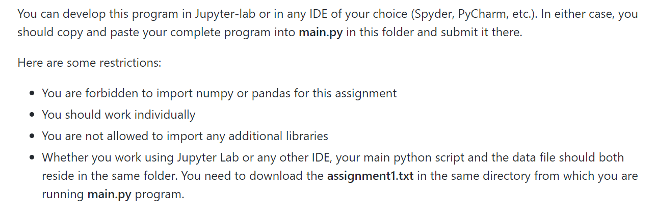 Solved In this assignment you will write a Python program | Chegg.com