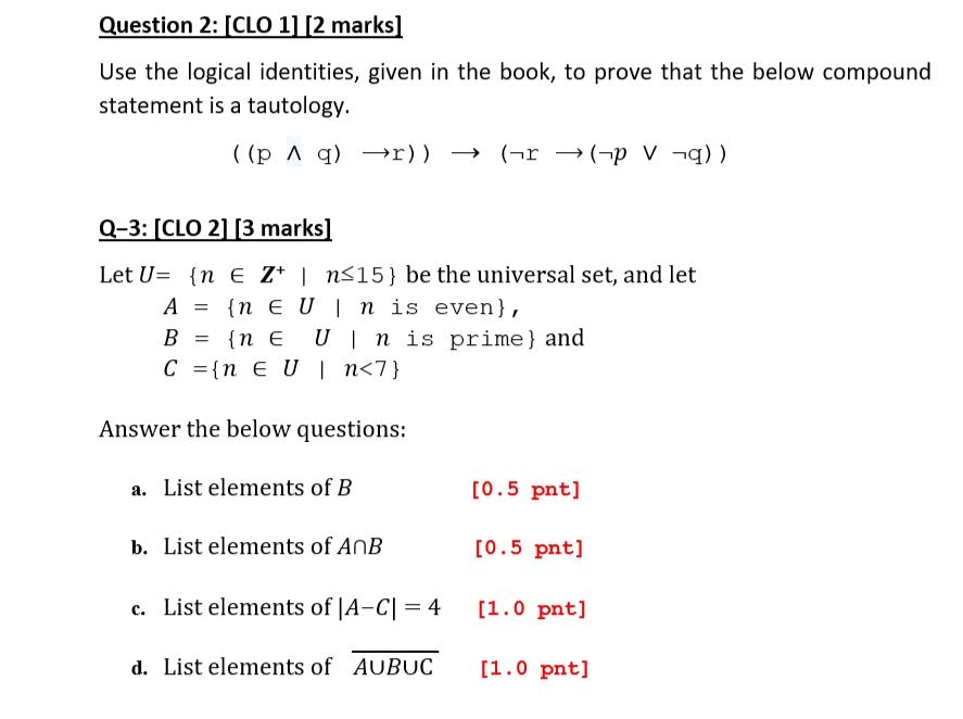 Solved Use the logical identities, given in the book, to | Chegg.com